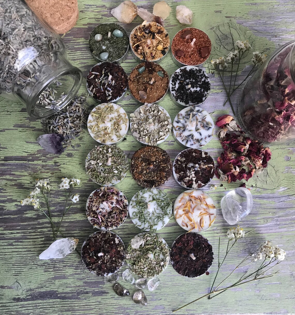 18 Pack Botanical Sampler Herbal Tea Lights Floral Tea - Etsy