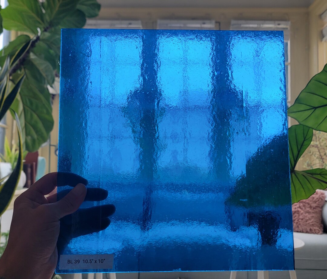 Vintage Wissmach 341 Blue Textured Stained Glass Sheet - Etsy