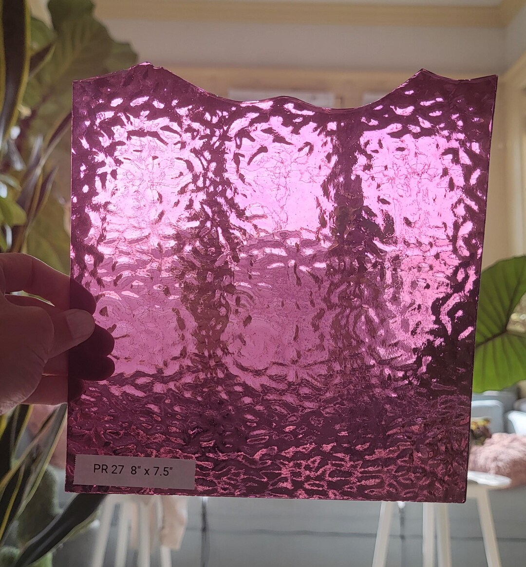 Vintage Purple Maroon Flemish Stained Glass Sheet - Etsy