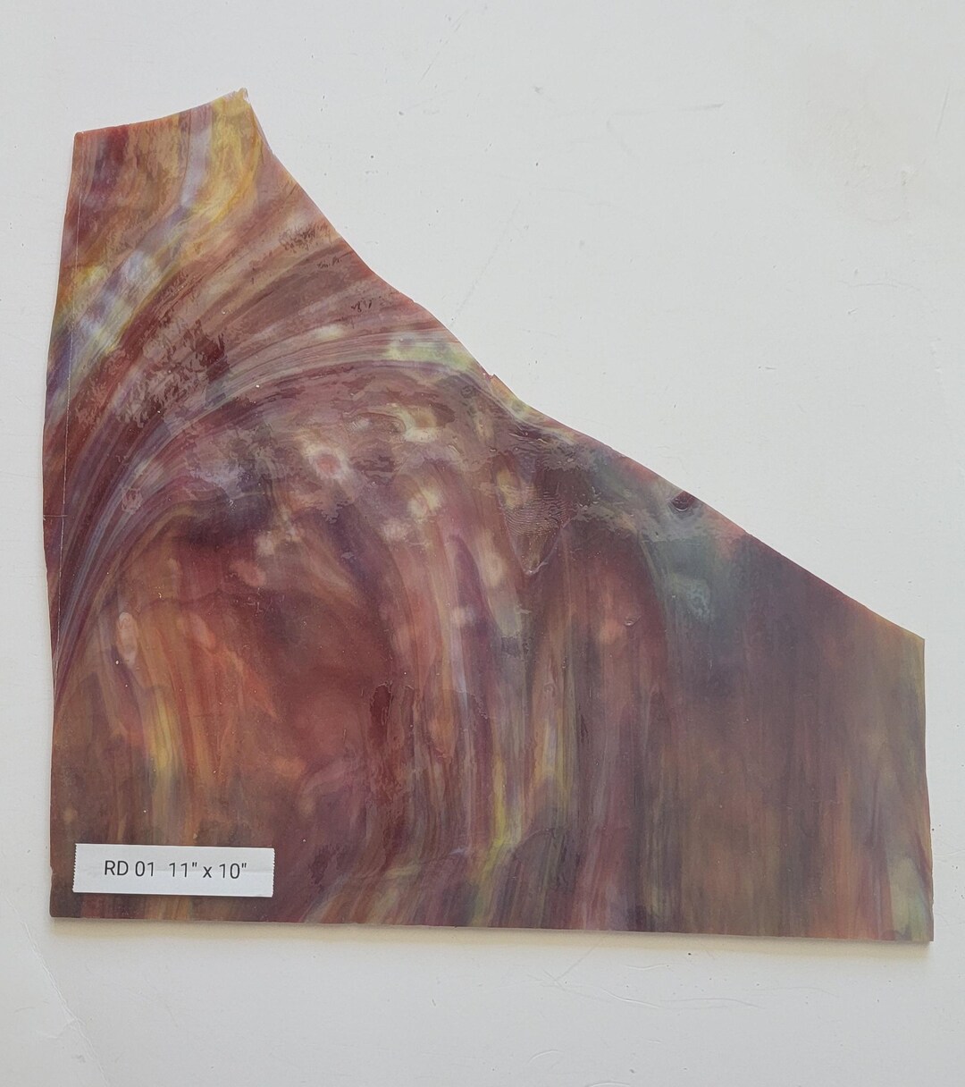 Vintage Mottled Mixed Red Stained Glass Sheet - Etsy