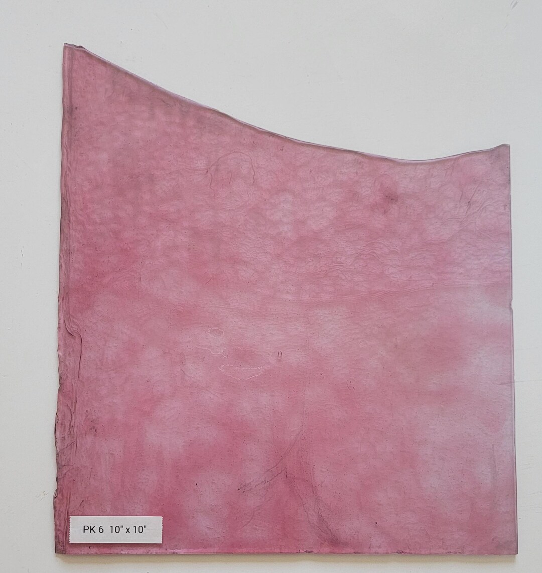 Vintage Pink Mottled Stained Glass Sheet - Etsy