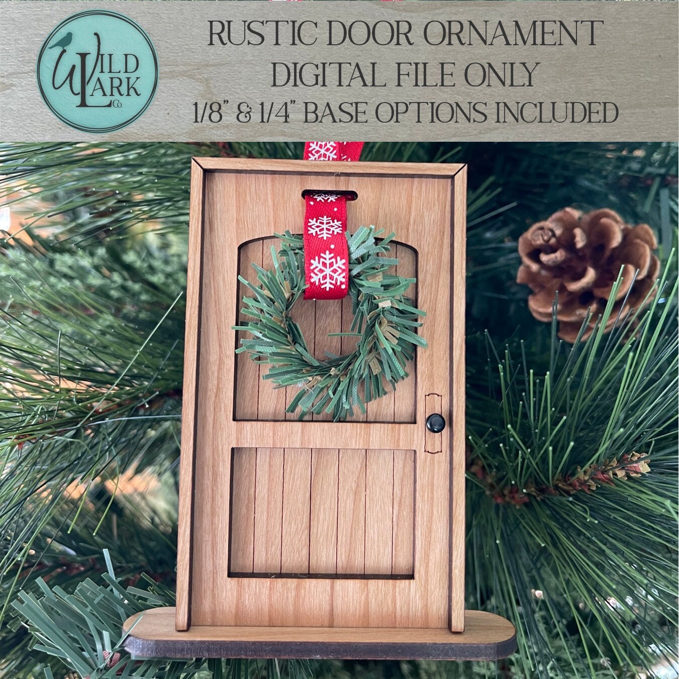 Rustic Door Ornament SVG File - Etsy