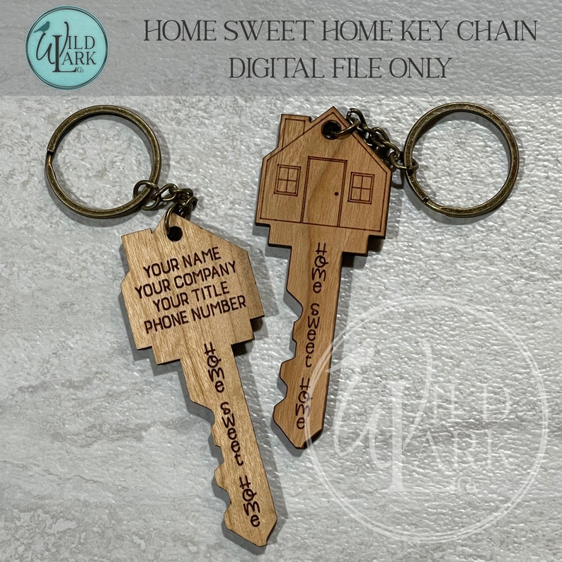 Home Sweet Home Key Chain SVG File - Etsy