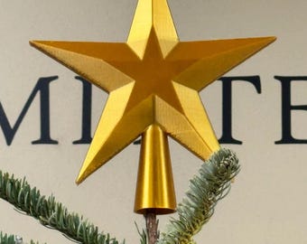 Natural Star Christmas Tree Topper, 36cm, Woodland, Cane, Nordic Scandi ...