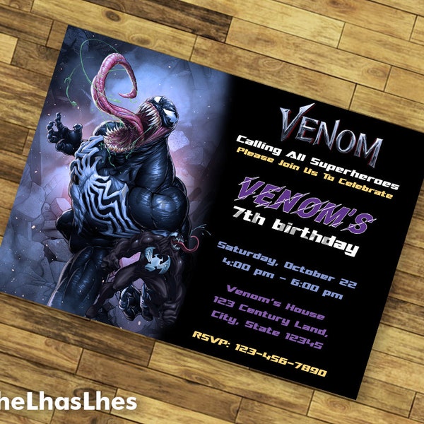 Venom Invitation Template - Etsy UK