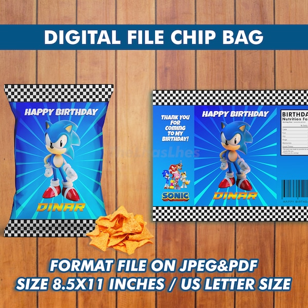 Sonic Chip Svg Template - Etsy