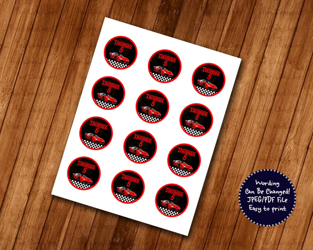 Ferrari Cupcakes Toppers | Supercar Ferrari Cake Topper | Ferrari ...