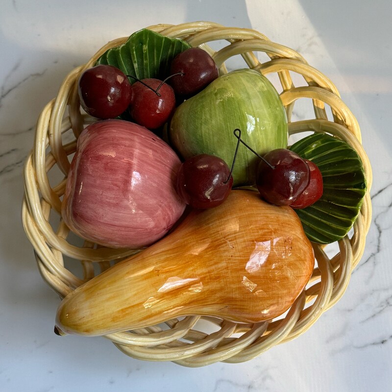 Ceramic Fruits Basket - Etsy