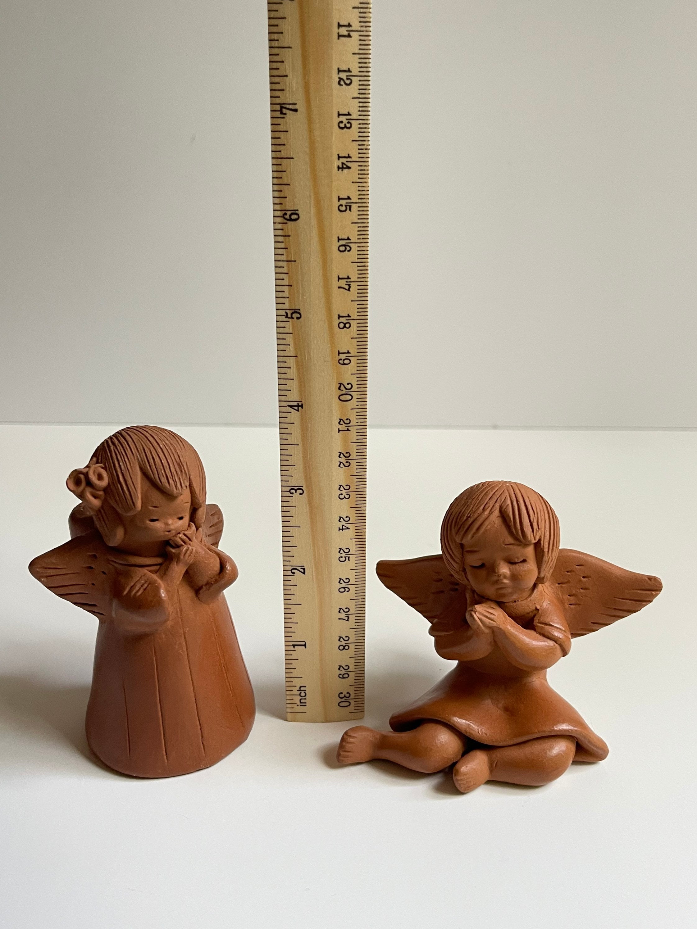 Terracotta Angels Candle Holder / Decor Mini Clay Angels Get Well Soon ...