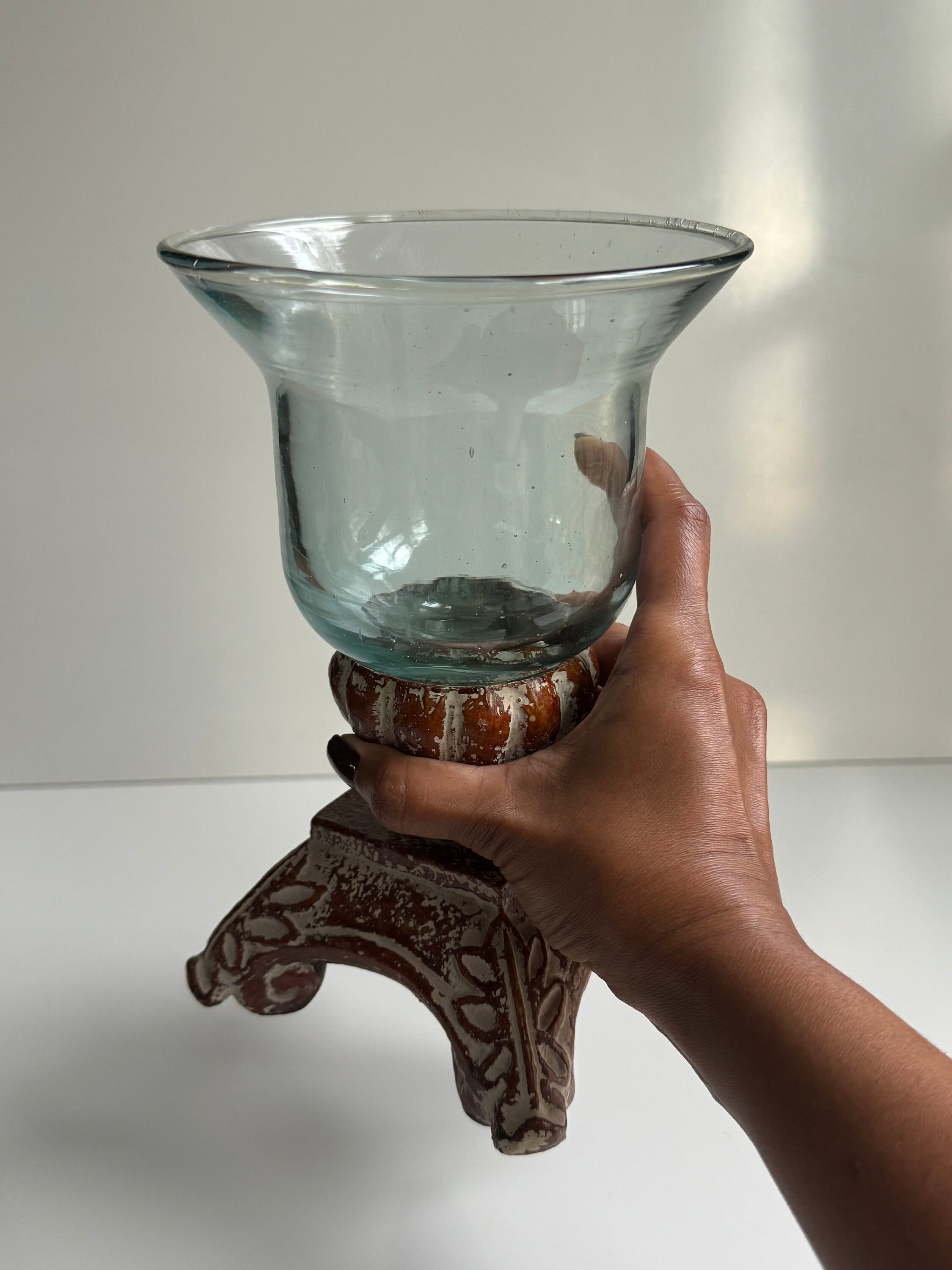 Southern Living at Home Historic Bell Jar Pillar / Votive Candle Holder ...