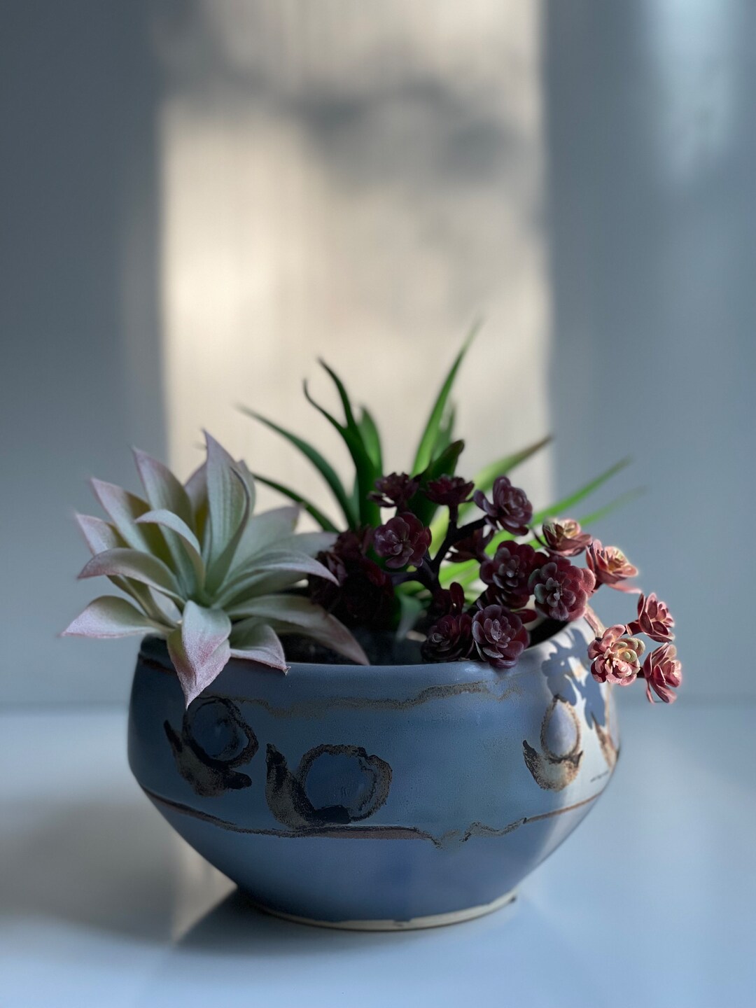 Ken Horvath Signed Pottery Planter: Modernist Hand-painted Vase - Etsy