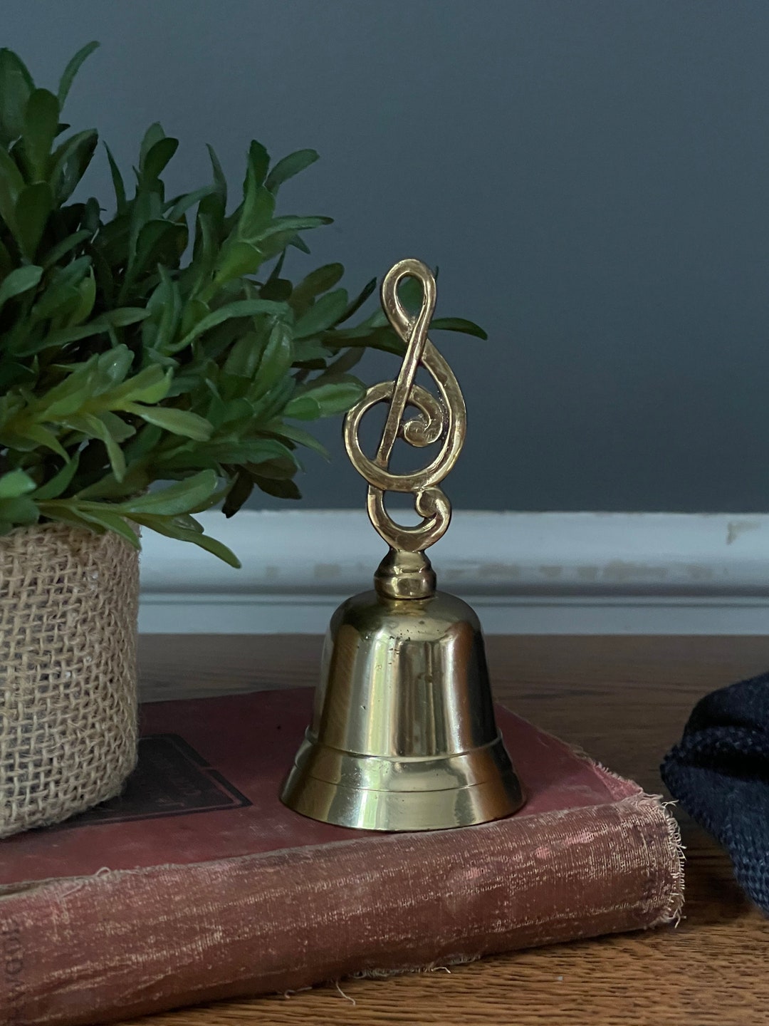 Vintage Solid Brass Bell: Music Note Handle, Instrument Lover Gift - Etsy