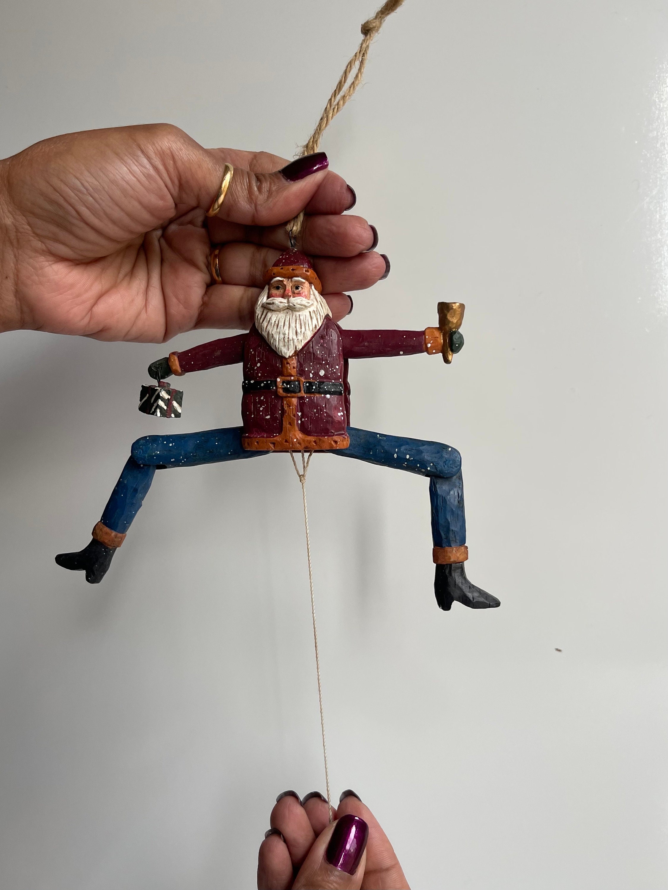 Vintage Resin Jumping Jacks Puppets Christmas Ornaments. Lot of Three ...