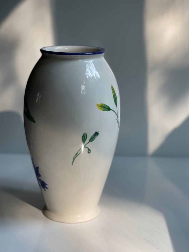 Vintage FTD Ceramic Floral Vase, Tiffany & Co Sintra Inspired Decor, 10 ...