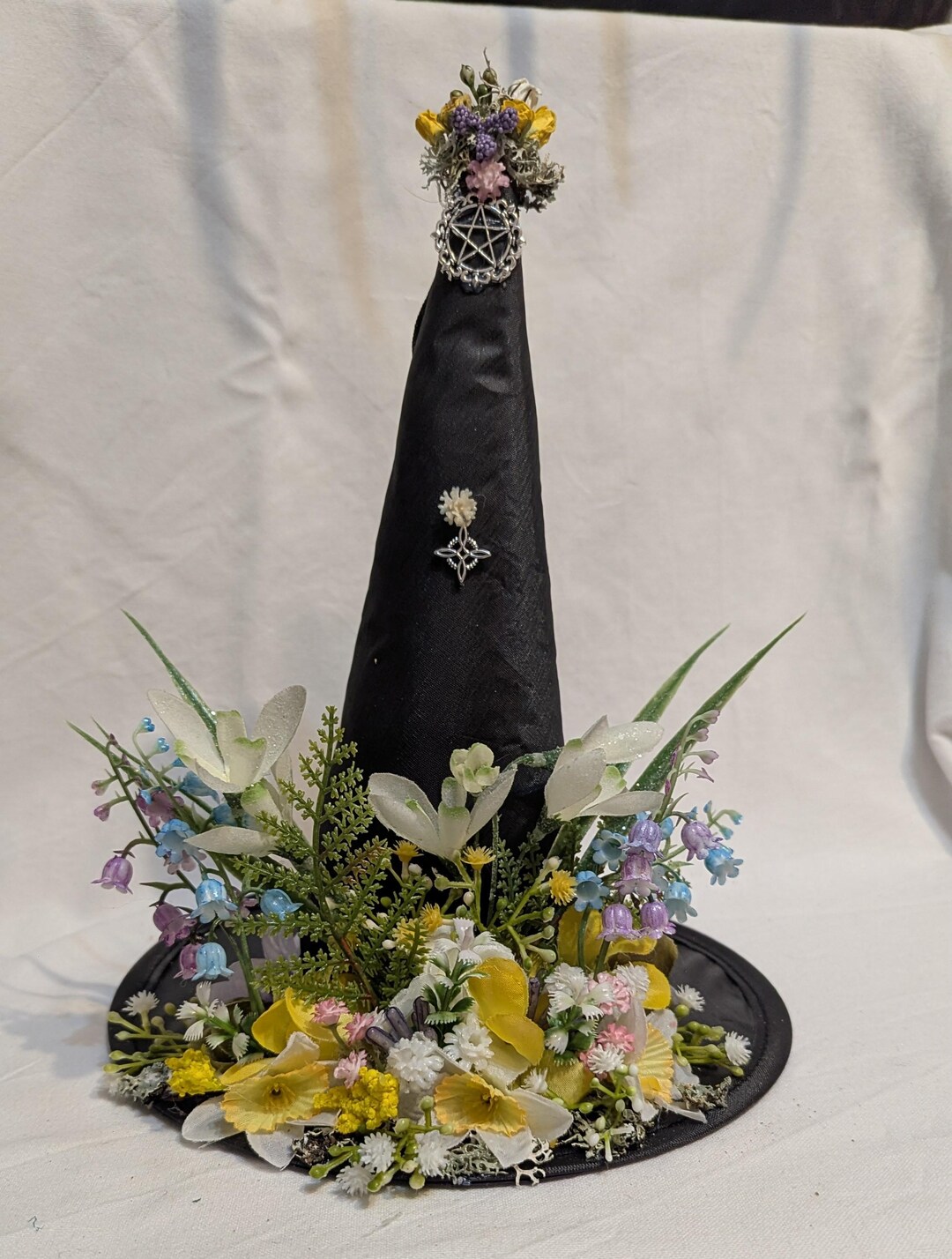 Spring Time Medium Size Witches Hat Hanging or Freestanding Decoration ...