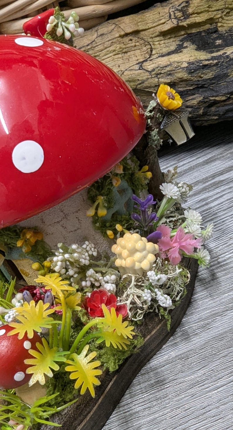 Light up Ceramic Mushroom Cottage Mood Lighting /night Light Home,altar ...