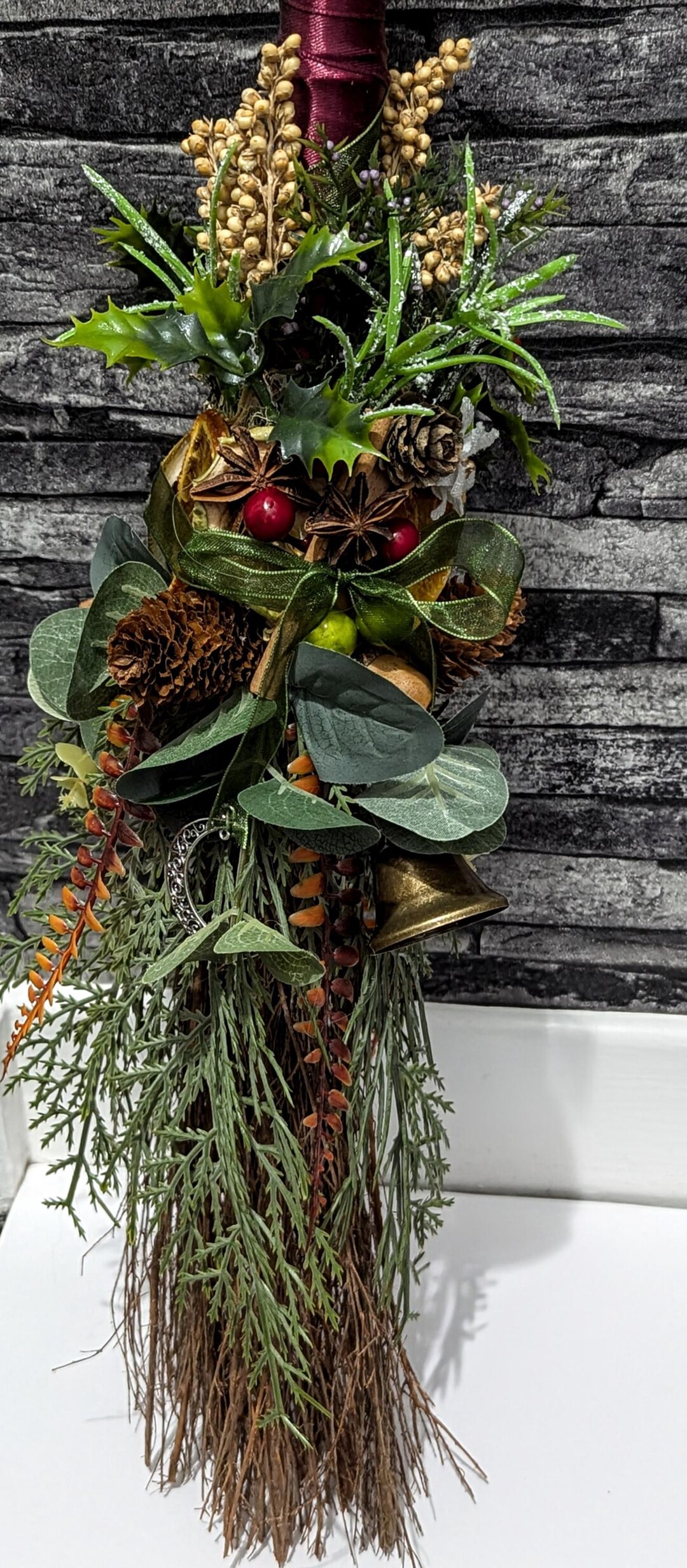 The Yule Witch Besom Broom , Broomstick, Decorative Broom, Witchy Decor ...