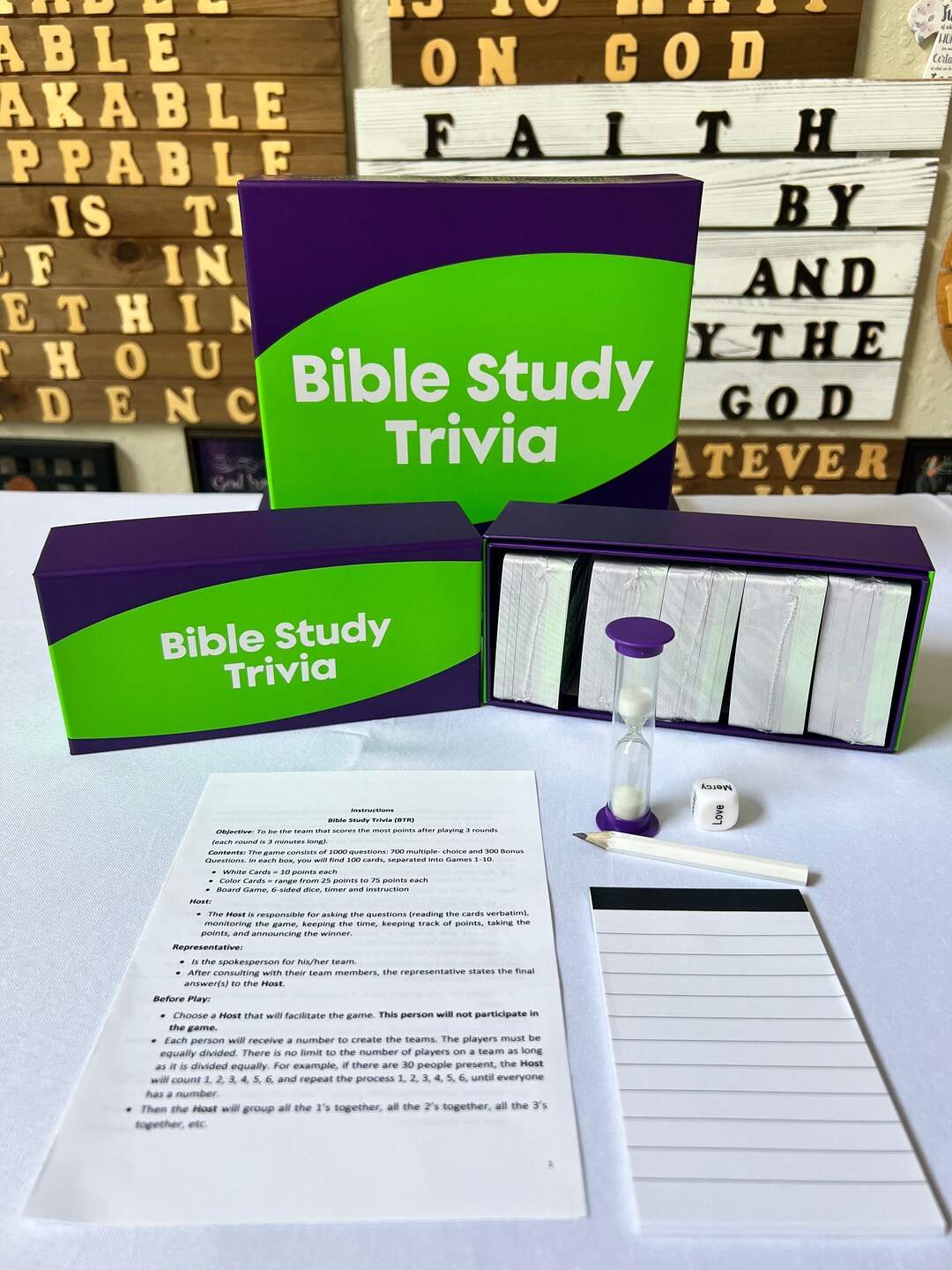 BIBLE STUDY TRIVIA - Etsy