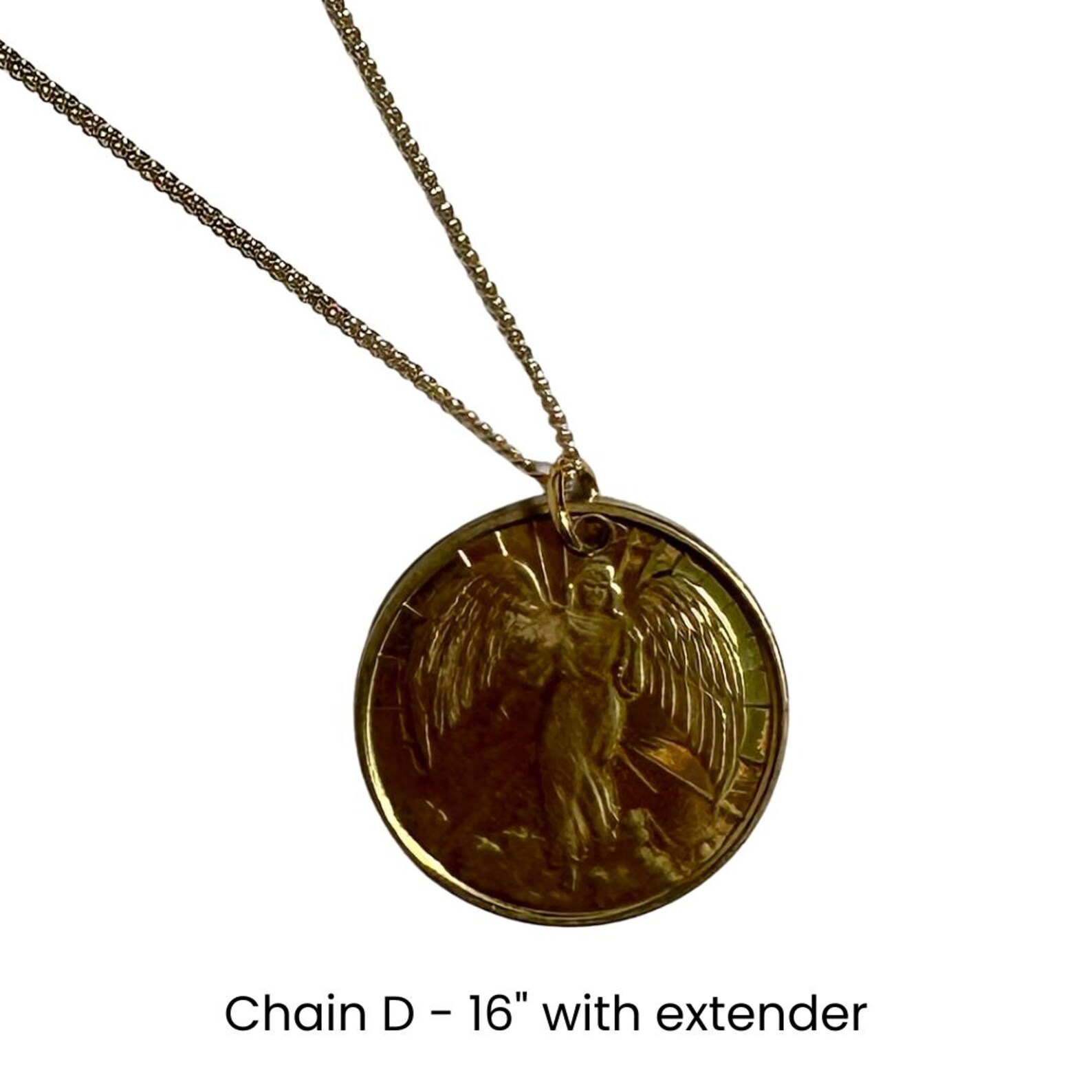 Vintage Coin Angel Necklace - Etsy