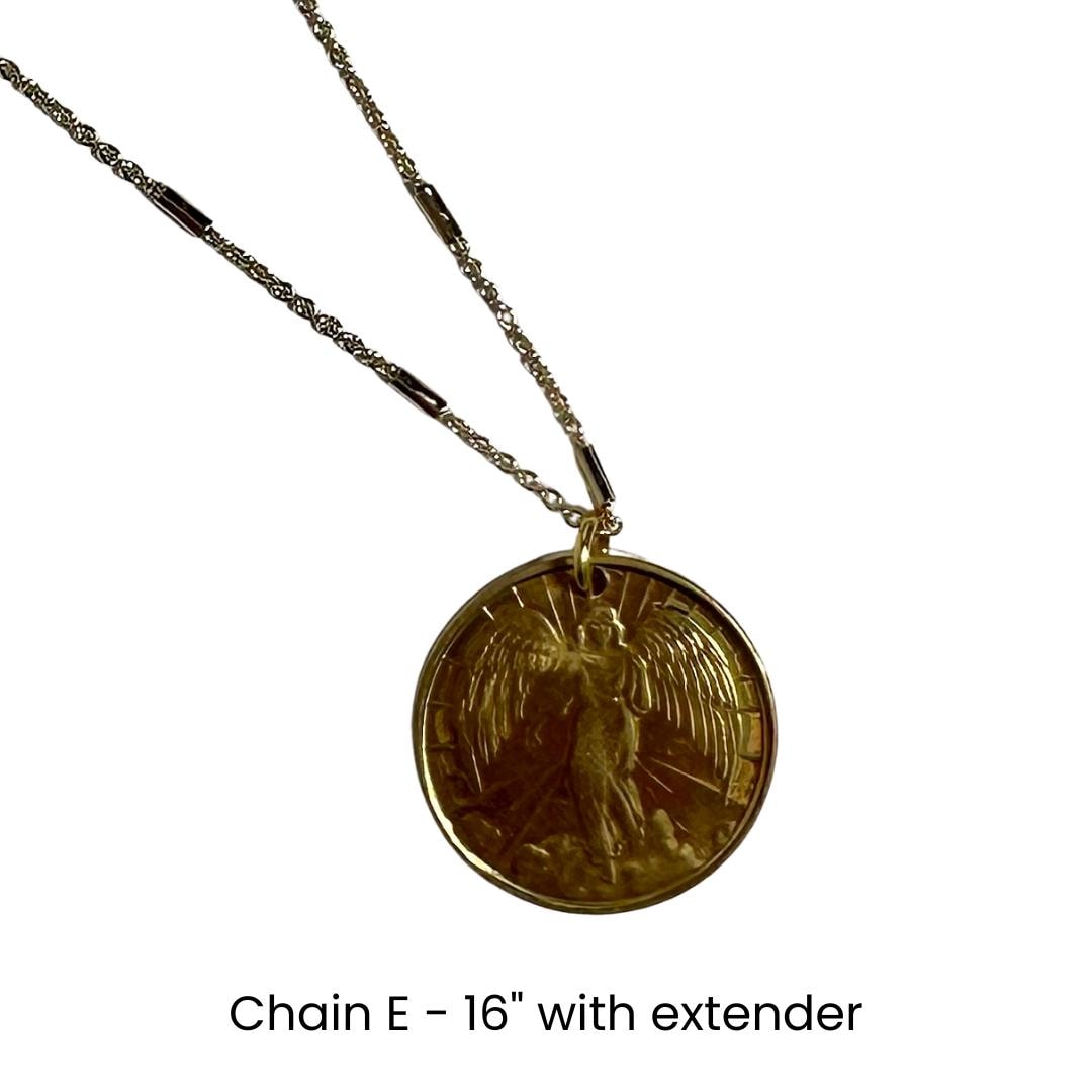 Vintage Coin Angel Necklace - Etsy
