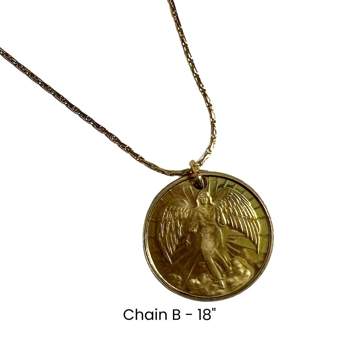 Vintage Coin Angel Necklace - Etsy
