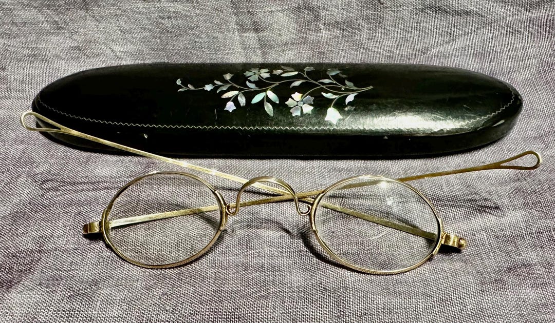 Rare 1800s Antique 14K Solid Gold Frame Collectible Spectacles ...