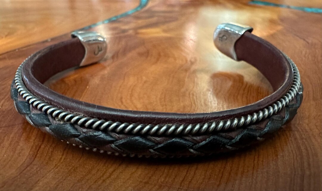 Vintage Charlie Favor Braided Tooled Sterling Cuff Bracelet - Etsy