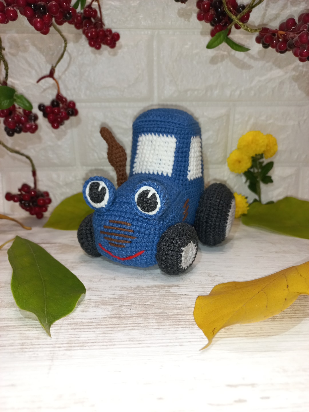 Blue Tractor Toy,crochet Toy, an Exclusive Gift for a Boy, Toy for ...