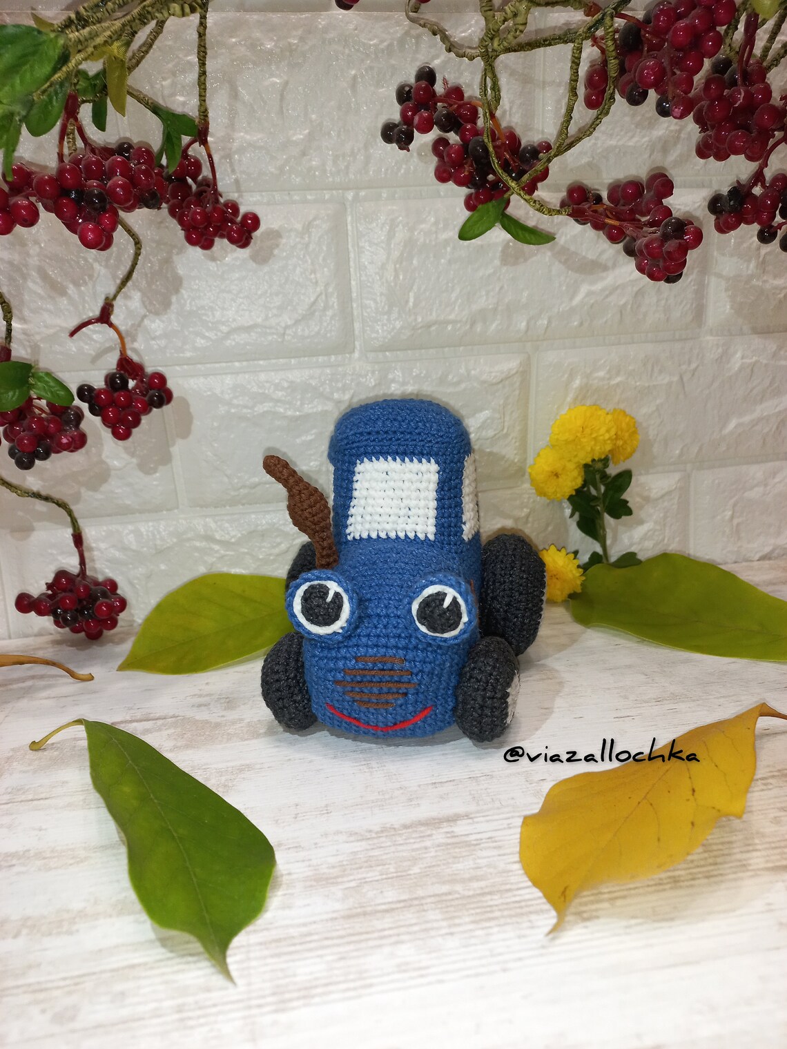 Blue Tractor Toy,crochet Toy, an Exclusive Gift for a Boy, Toy for ...