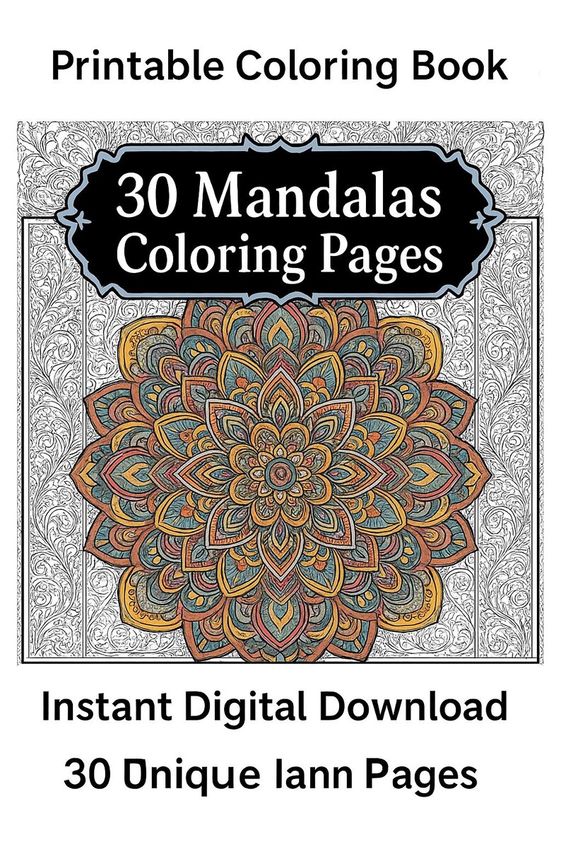 30 Mandala Coloring Pages | Printable Mandala Coloring Book for Adults ...