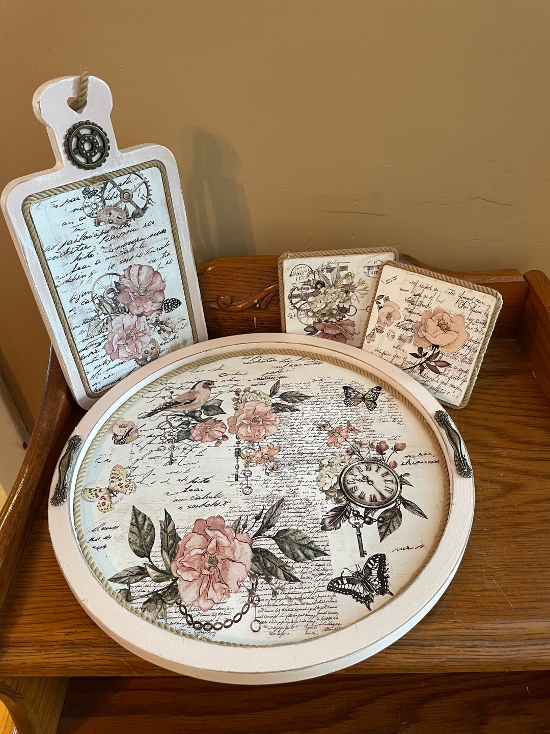 Decorative Tray Set - Etsy