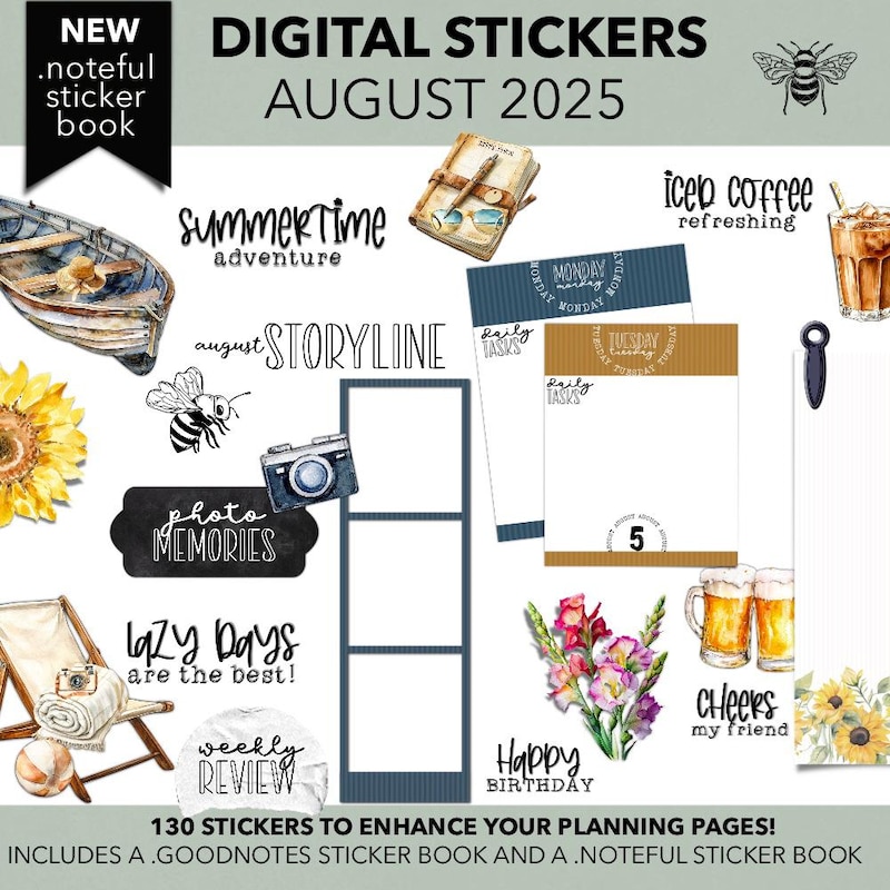 August 2025 Sticker - Etsy UK
