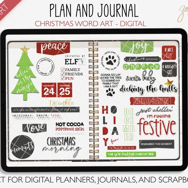 December Word Art - Etsy