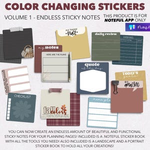 Color Changing Stickers Noteful - Etsy