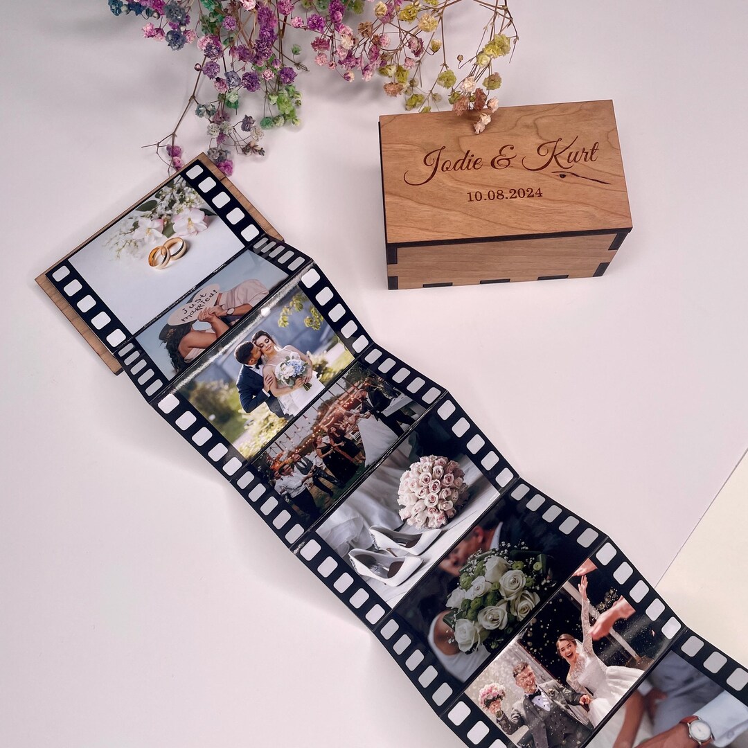 Pull Out Photo Box Custom Wooden Photo Album Personalised Memory ...