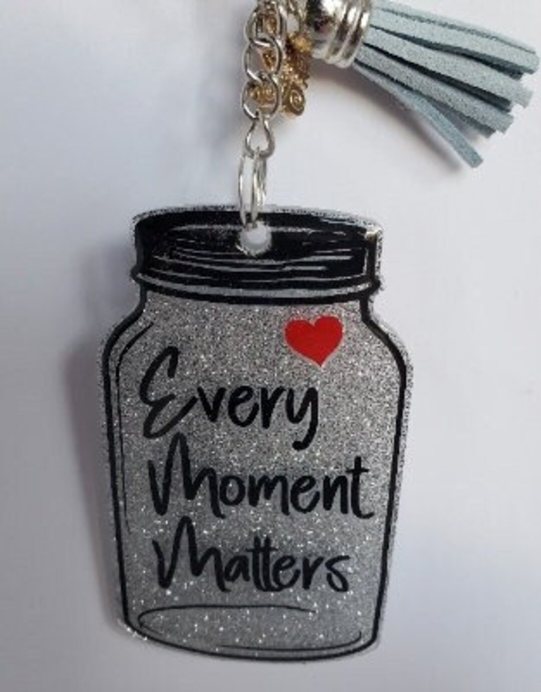 Mason Jar Key Chain With Inspirational Quote - Etsy