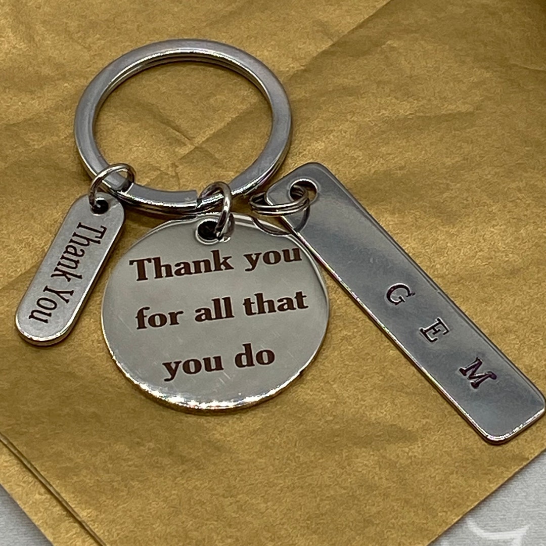 Thank You Gift Personalised Thank You Keychain Gift - Etsy