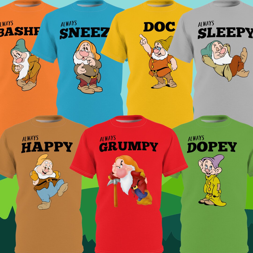 Seven Dwarfs Group Costume Shirt Matching Dwarfs Shirt Snow - Etsy