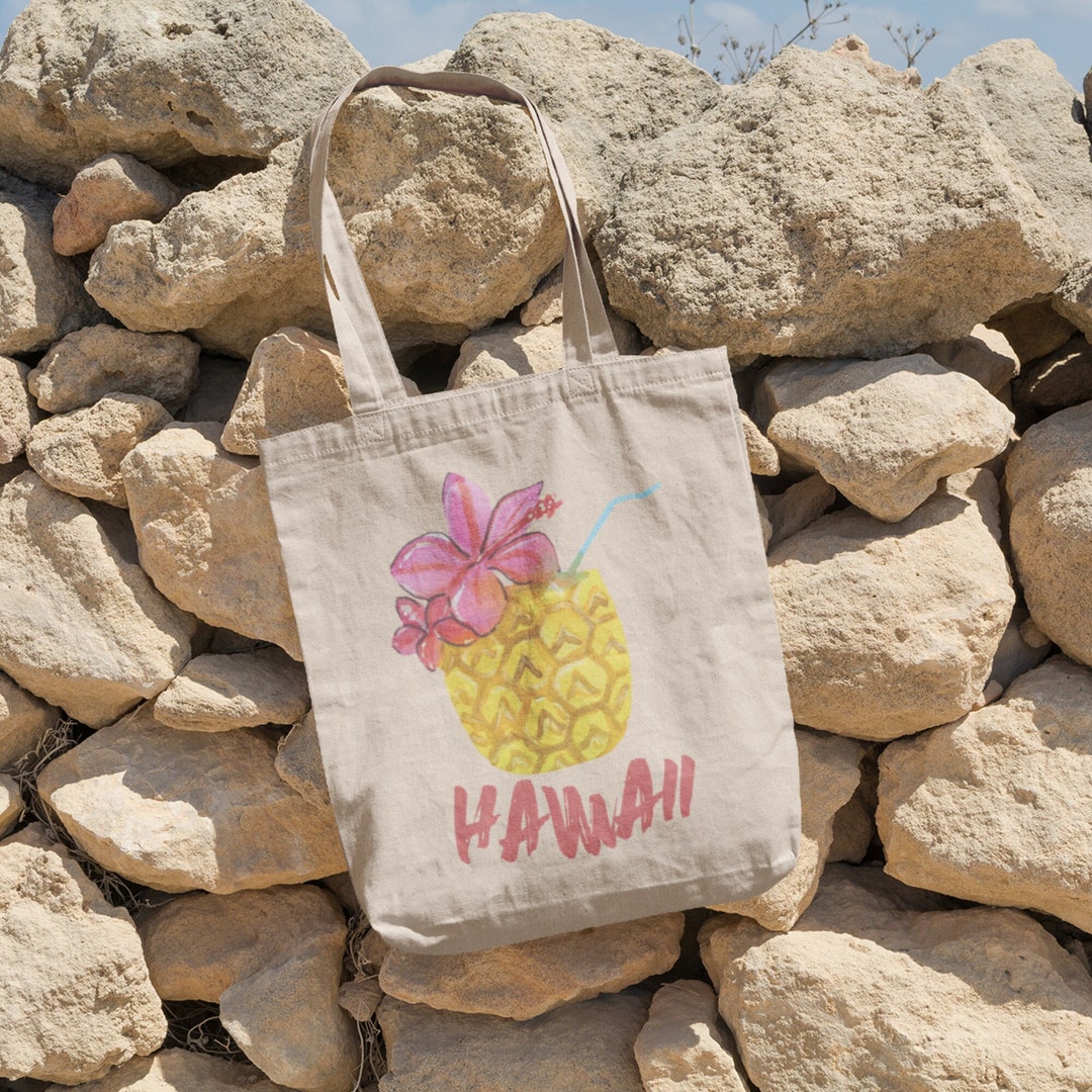 Hawaii Canvas Tote Hawaii Travel Totes Hawaii Tote Bags - Etsy