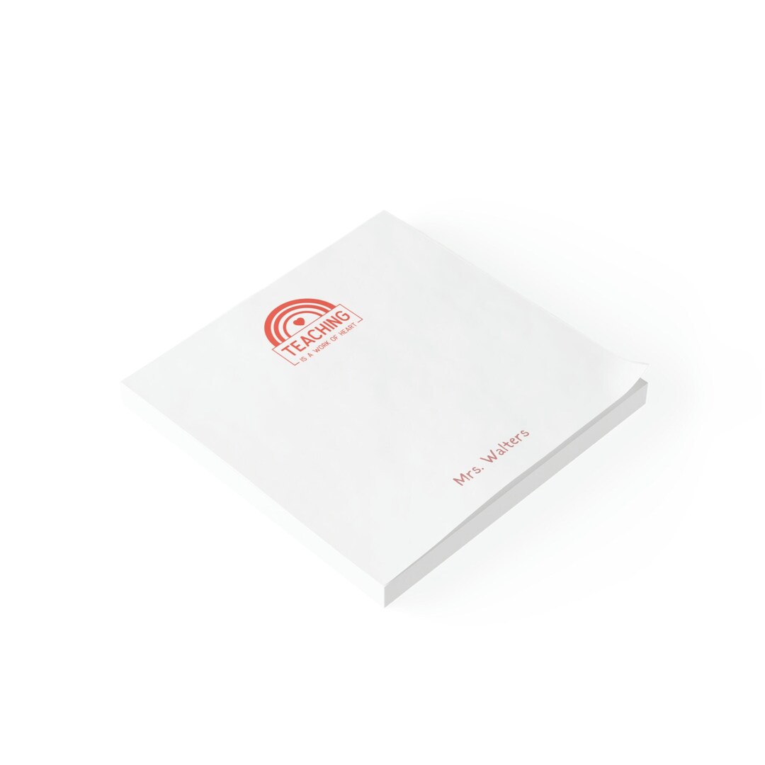 Custom Post-it® Note Pads, Teacher Gift, Sticky Notes Business Logo ...