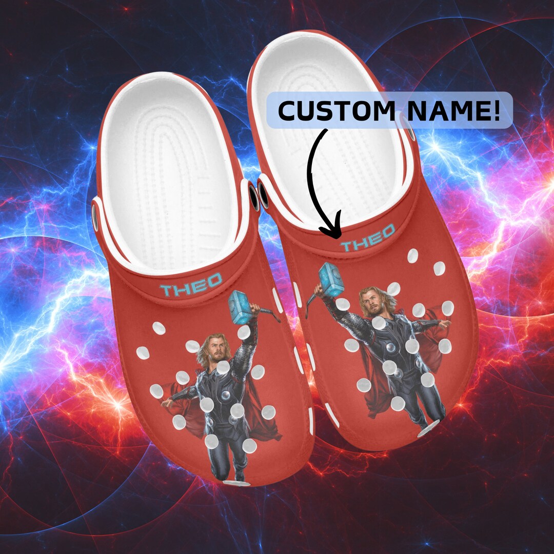 Superhero Clogs, Disney Clogs, Thor Clogs, Hammer Clogs, Thor Clog ...
