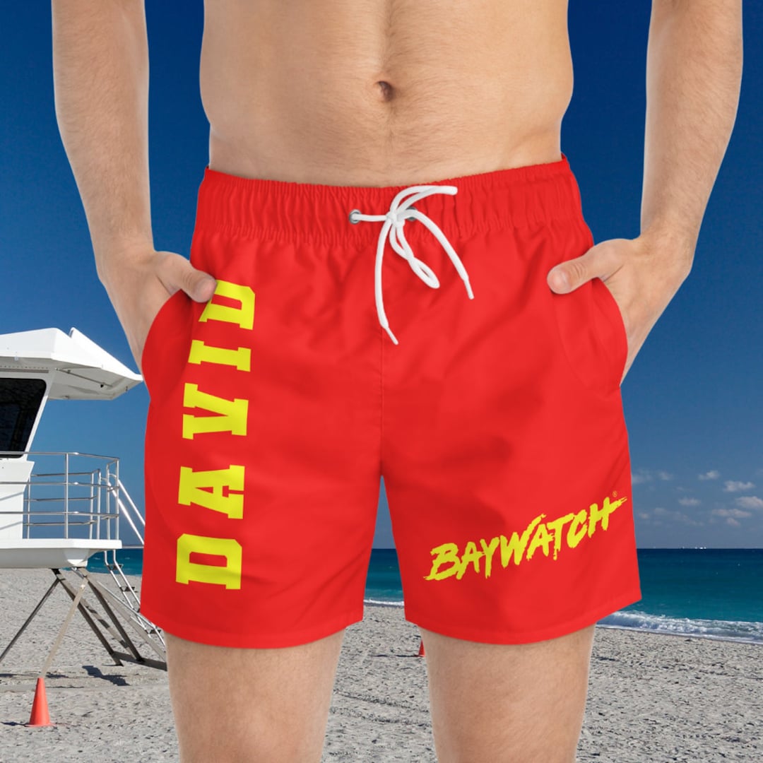CUSTOM Baywatch Swim Trunk, Summer Swim Trunk, Baywatch Swimsuit, Swim ...