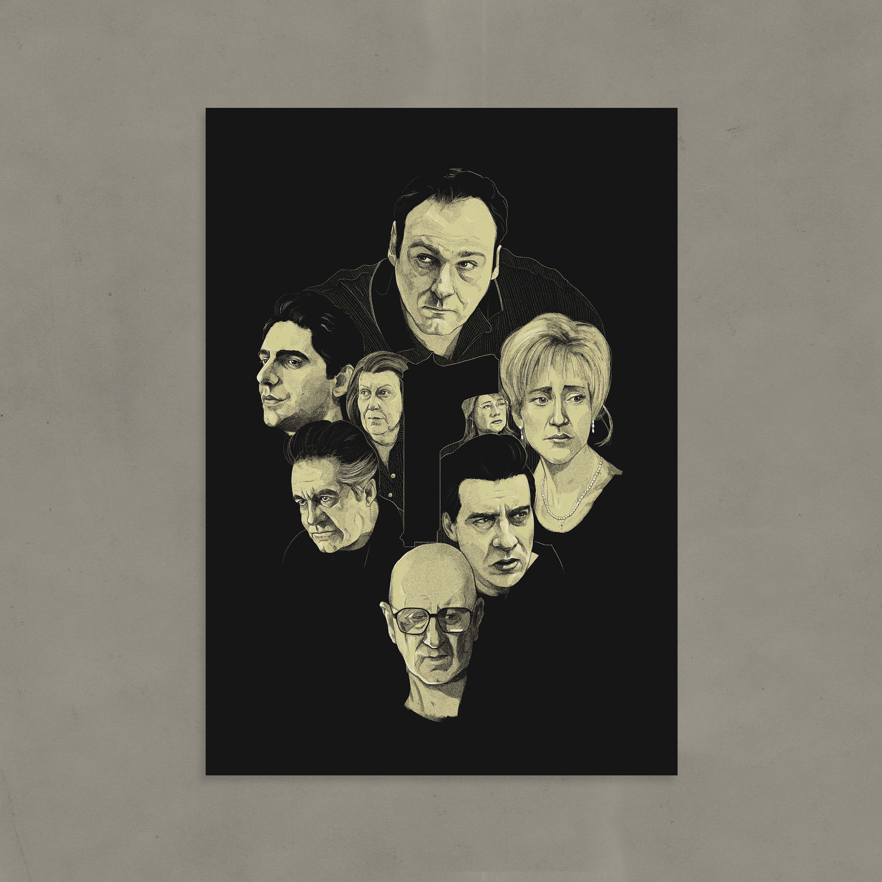 The Sopranos Illustrated Giclée Art Print Featuring Tony - Etsy