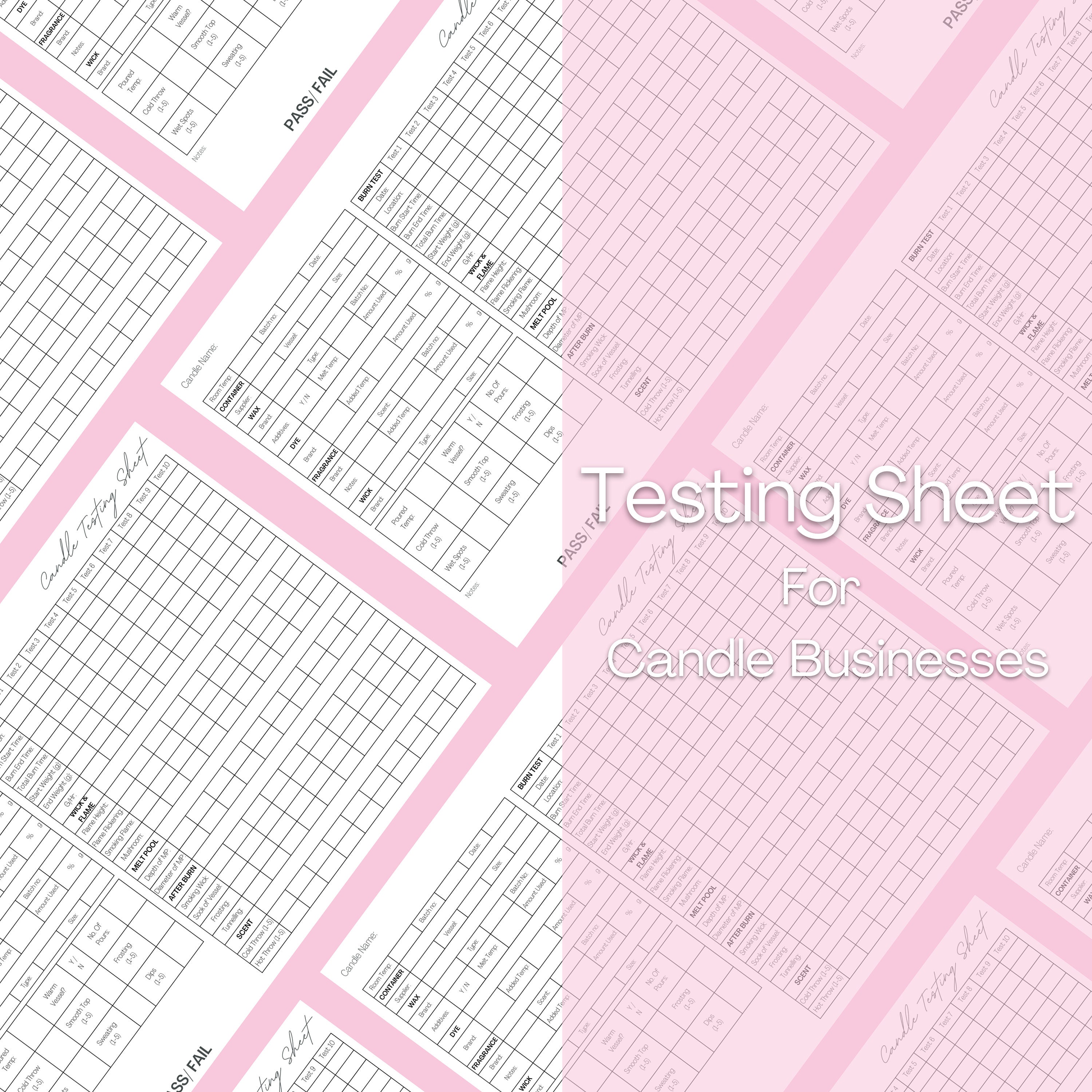 Candle Making Testing Sheet // Candle Burn Test Log // A4 & US Letter ... Candle Making Testing Sheet // Candle Burn Test Log // A4 & US Letter ...