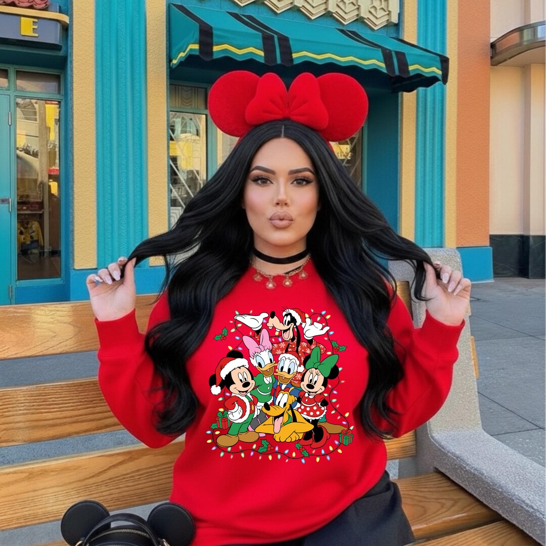 Vintage Red Disney Characters Sweatshirt - Etsy