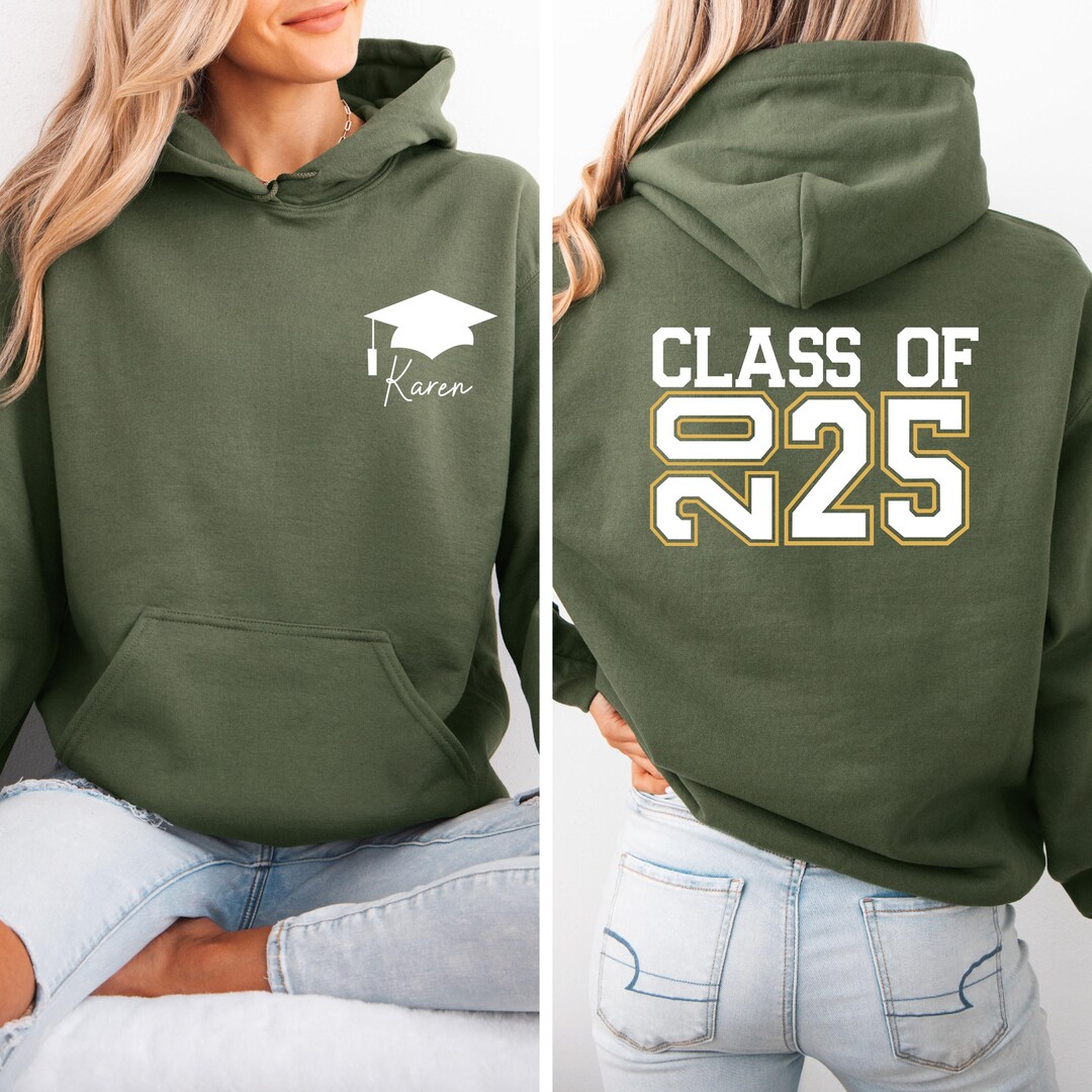 Custom Graduation Hoodie, Class of 2025 Hoodie, Graduate 2025 Top ...