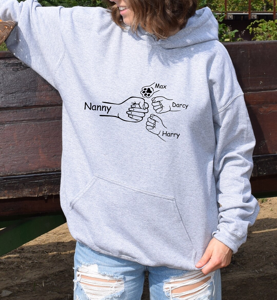 Nanny Hoodie Personalised Nanny Top New Nana Gift Grandma - Etsy UK