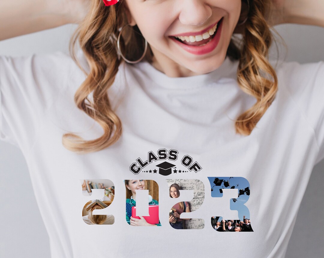 Custom School Collage T Shirt , Custom Photo Added to Custom Text Shirt ...