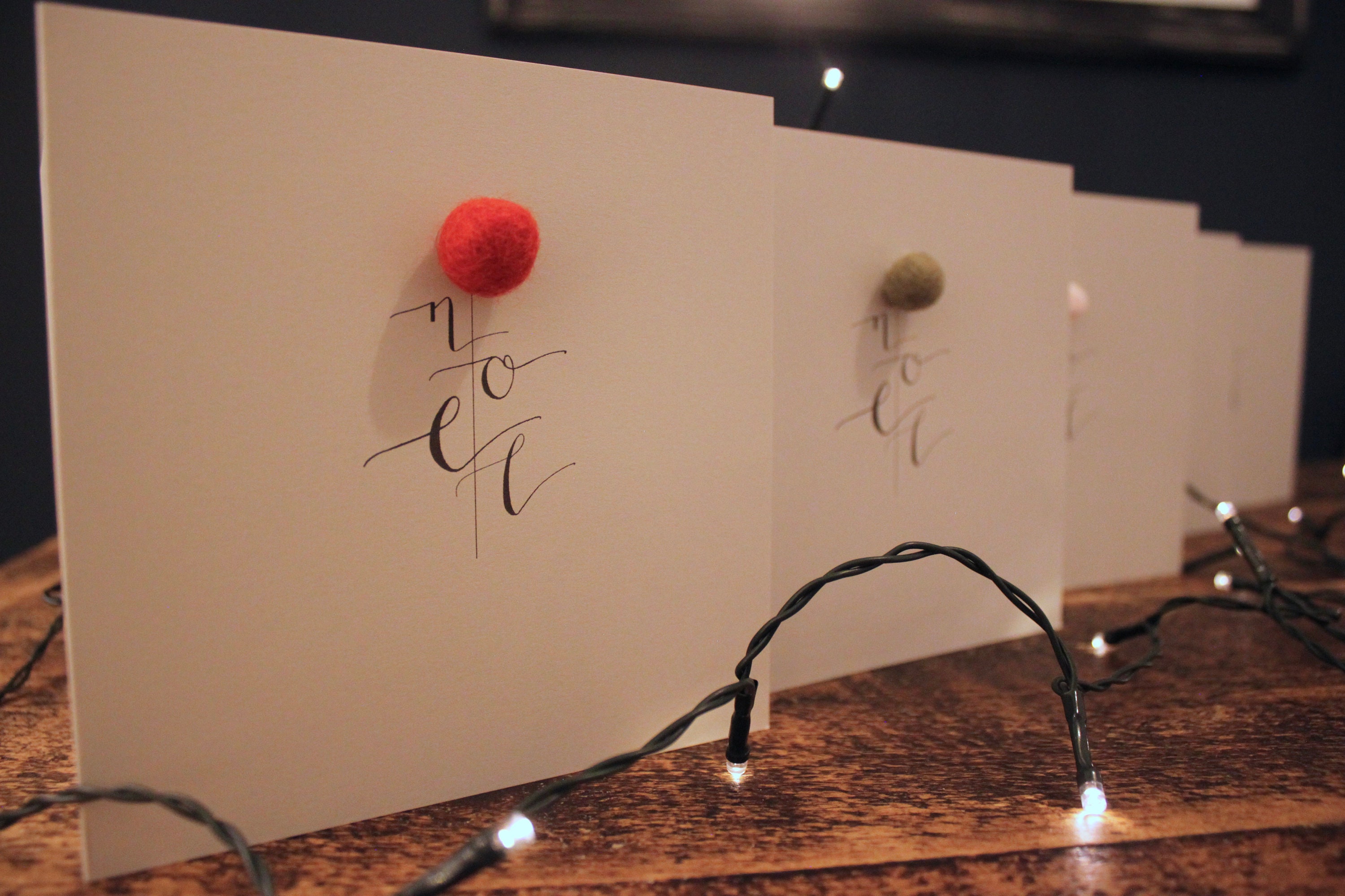 5 Pack Noel Calligraphy Christmas Cards - Etsy UK