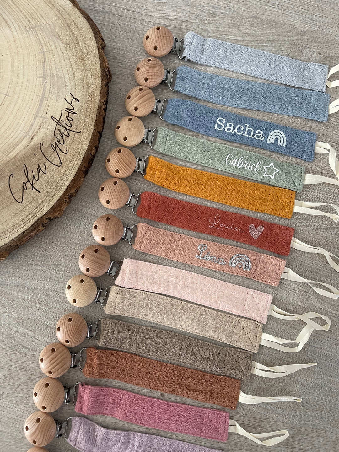Personalized Pacifier Clip Birth Gift Personalized Fabric Pacifier Clip ...